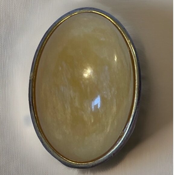 Jewelry | Large 125 Yellow Egg Yolk Cabochon Stone Ring Size 6 ...